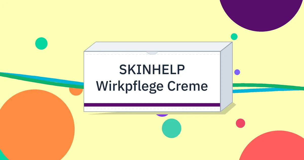 Symbolbild: Packung mit der Aufschrift SKINHELP Wirkpflege Creme (PZN 10839086) – Verfügbarkeit und Bezug in Apotheken in Frankfurt am Main