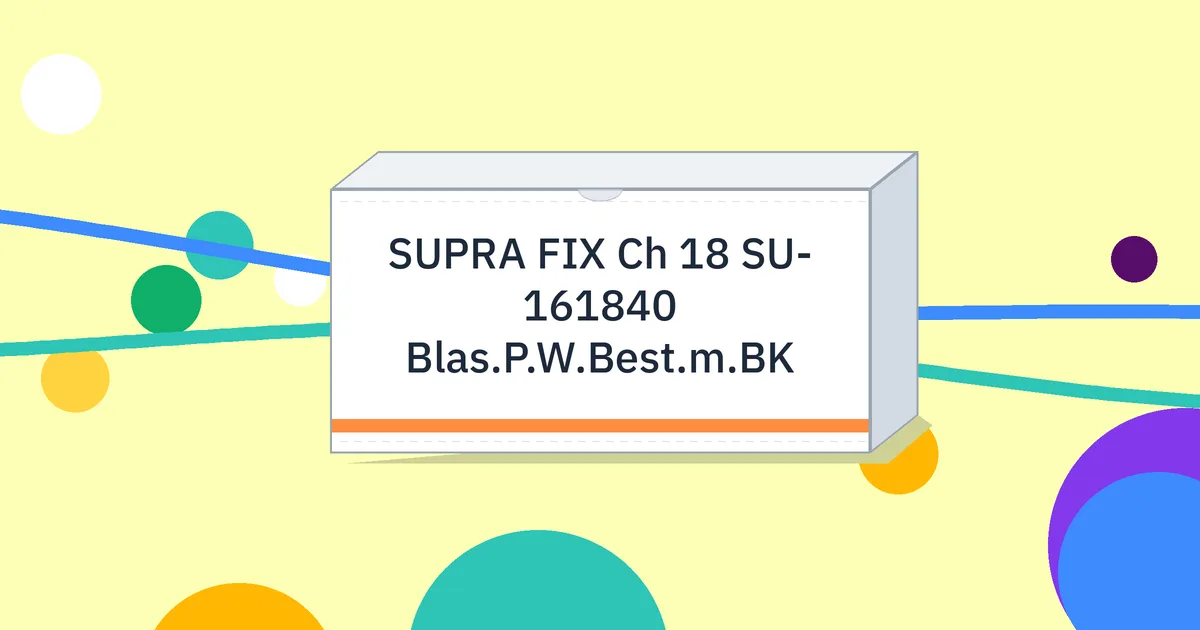 Symbolbild: Packung mit der Aufschrift SUPRA FIX Ch 18 SU-161840 Blas.P.W.Best.m.BK (PZN 00445506) – Verfügbarkeit und Bezug in Apotheken in Frankfurt am Main