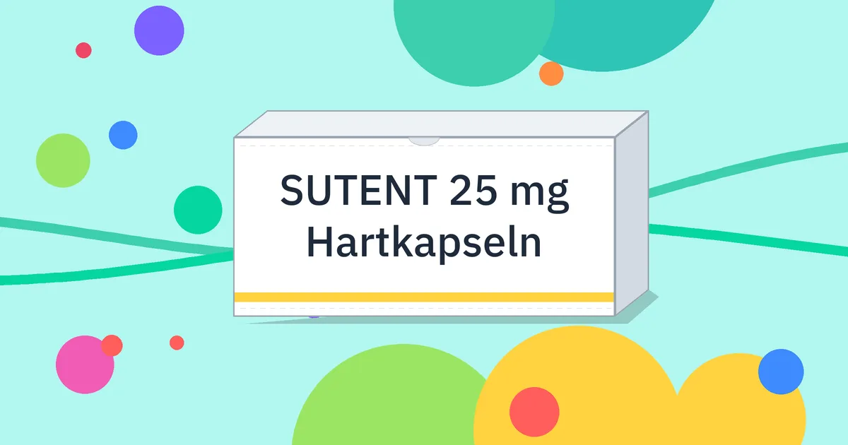 Symbolbild: Packung mit der Aufschrift SUTENT 25 mg Hartkapseln (PZN 11617264) – Verfügbarkeit und Bezug in Apotheken in Frankfurt am Main