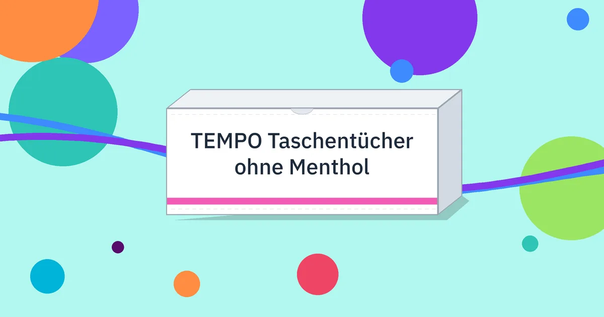 Symbolbild: Packung mit der Aufschrift TEMPO Taschentücher ohne Menthol (PZN 07312004) – Verfügbarkeit und Bezug in Apotheken in Frankfurt am Main