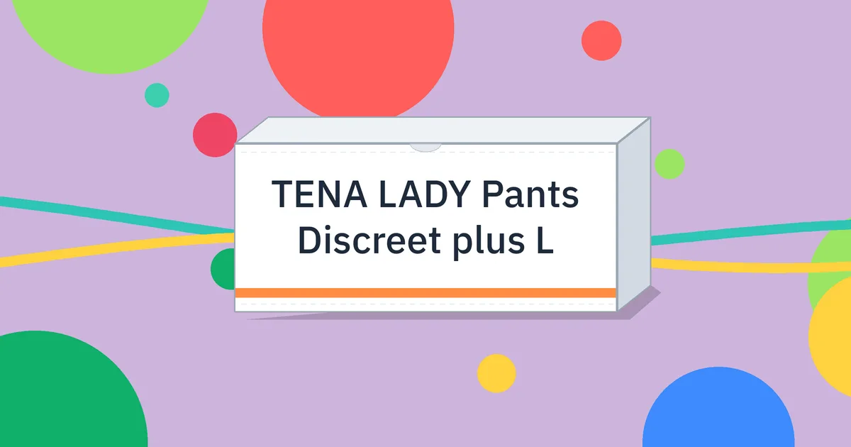 Symbolbild: Packung mit der Aufschrift TENA LADY Pants Discreet plus L (PZN 11847001) – Verfügbarkeit und Bezug in Apotheken in Frankfurt am Main