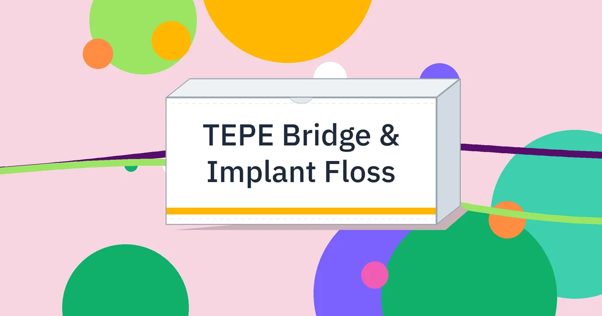 Symbolbild: Packung mit der Aufschrift TEPE Bridge & Implant Floss (PZN 19112233) – Verfügbarkeit und Bezug in Apotheken in Frankfurt am Main