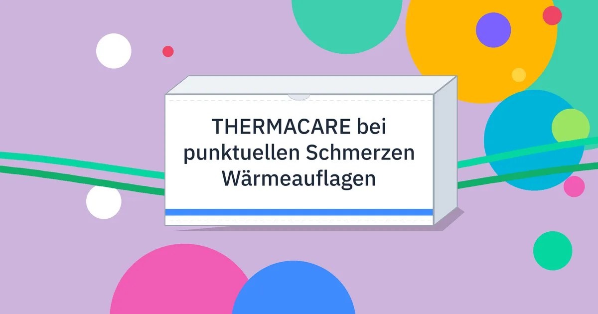 Symbolbild: Packung mit der Aufschrift THERMACARE bei punktuellen Schmerzen Wärmeauflagen (PZN 13784693) – Verfügbarkeit und Bezug in Apotheken in Frankfurt am Main