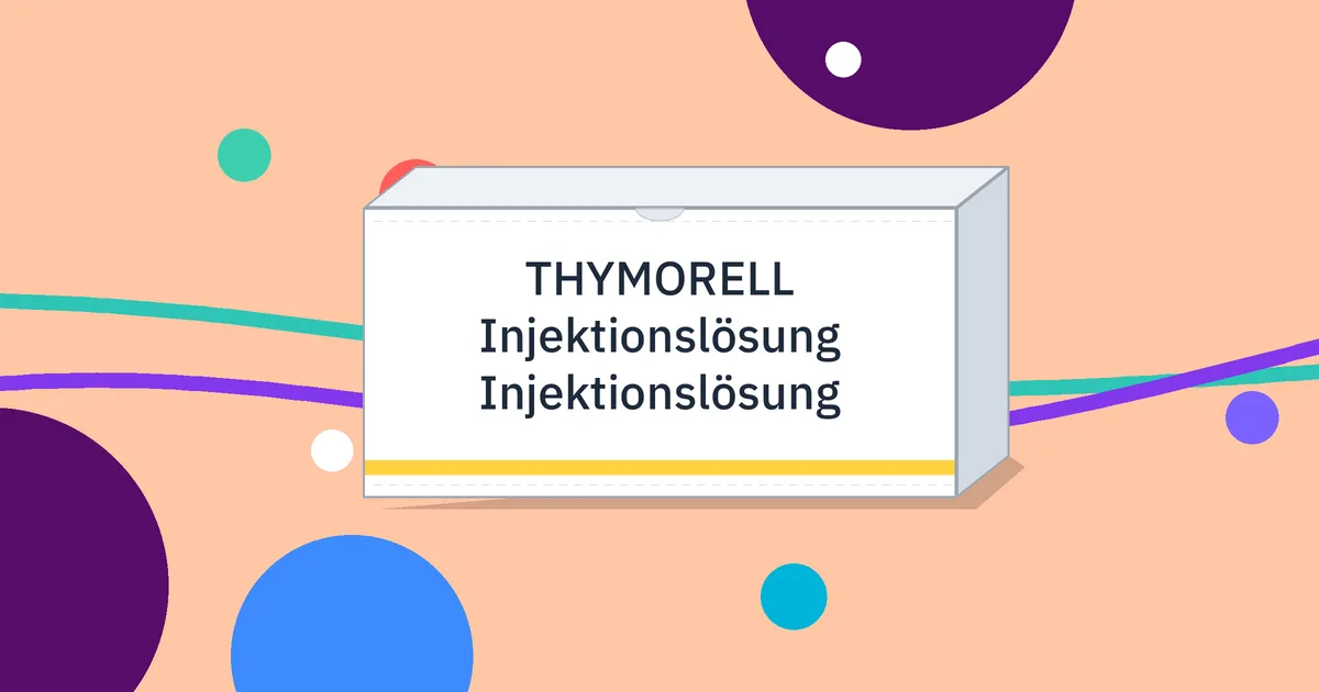 Symbolbild: Packung mit der Aufschrift THYMORELL Injektionslösung Injektionslösung (PZN 10794923) – Verfügbarkeit und Bezug in Apotheken in Frankfurt am Main