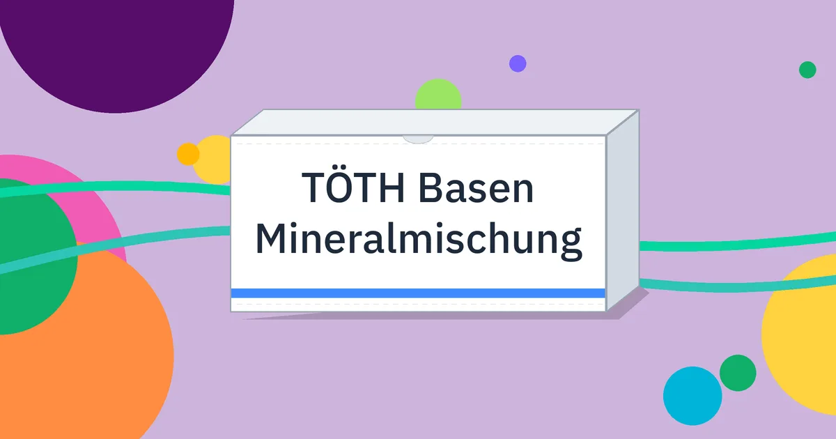 Symbolbild: Packung mit der Aufschrift TÖTH Basen Mineralmischung (PZN 02290433) – Verfügbarkeit und Bezug in Apotheken in Frankfurt am Main