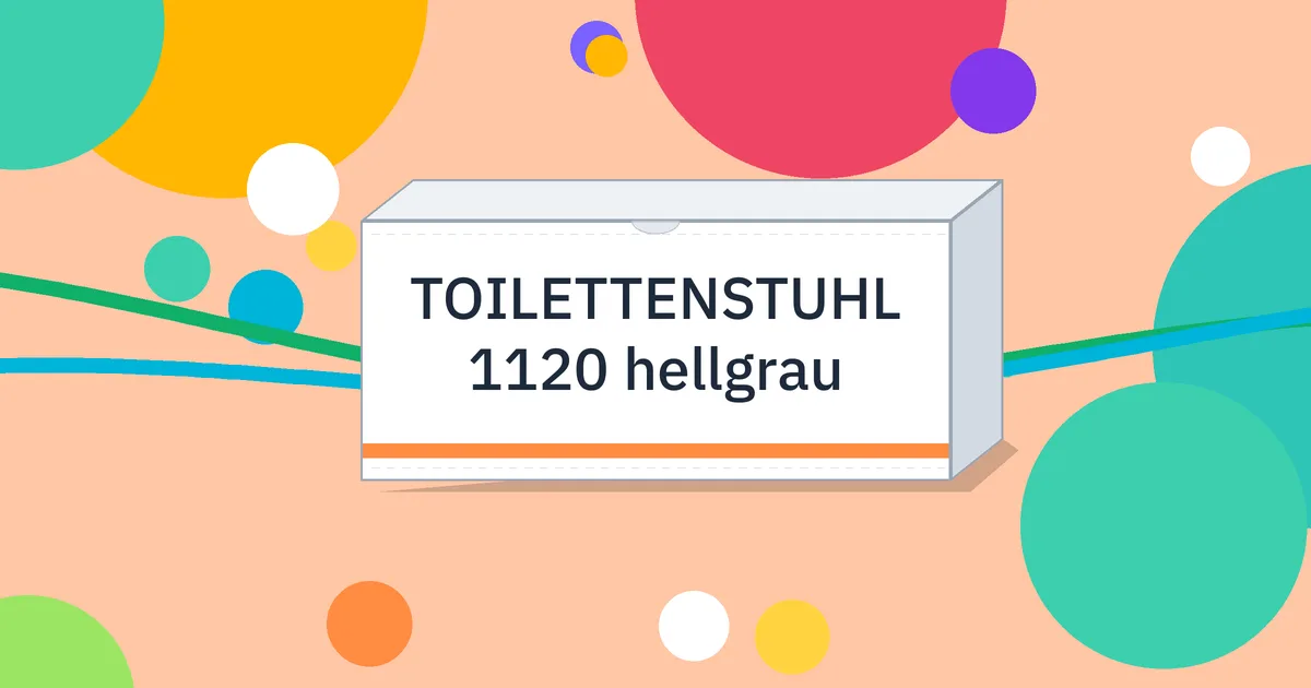 Symbolbild: Packung mit der Aufschrift TOILETTENSTUHL 1120 hellgrau (PZN 08793514) – Verfügbarkeit und Bezug in Apotheken in Frankfurt am Main