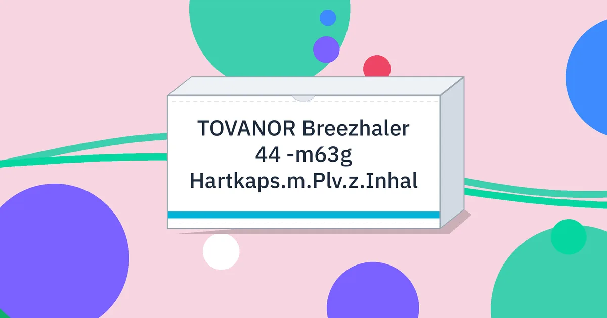 Symbolbild: Packung mit der Aufschrift TOVANOR Breezhaler 44 -m63g Hartkaps.m.Plv.z.Inhal (PZN 10553496) – Verfügbarkeit und Bezug in Apotheken in Frankfurt am Main