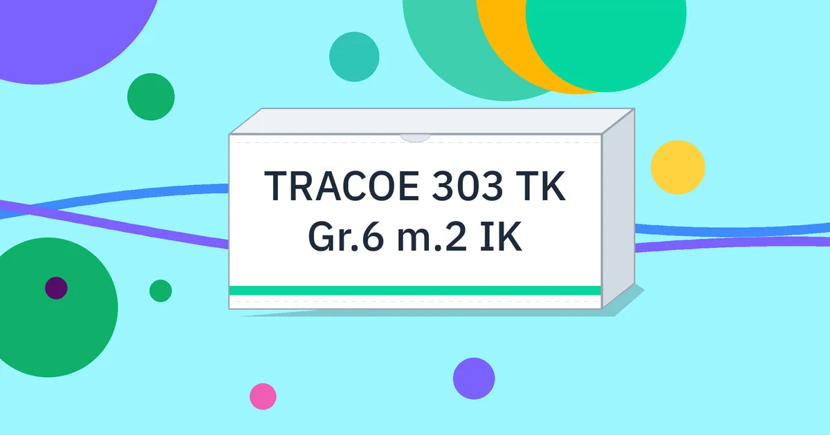 Symbolbild: Packung mit der Aufschrift TRACOE 303 TK Gr.6 m.2 IK (PZN 00920143) – Verfügbarkeit und Bezug in Apotheken in Frankfurt am Main