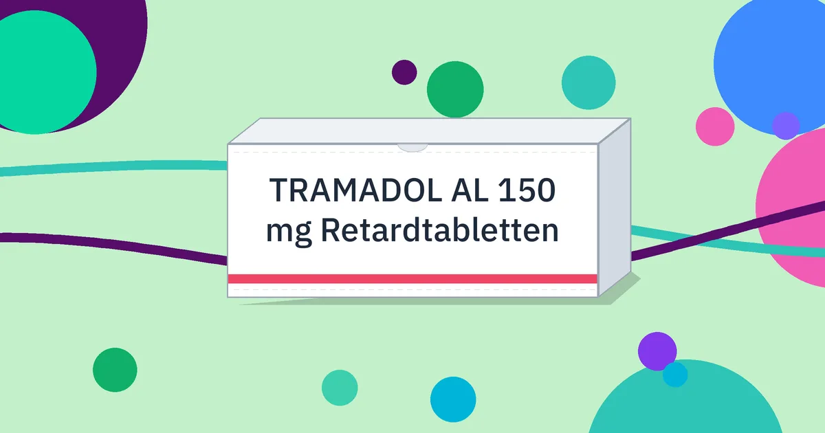 Symbolbild: Packung mit der Aufschrift TRAMADOL AL 150 mg Retardtabletten (PZN 02766031) – Verfügbarkeit und Bezug in Apotheken in Frankfurt am Main