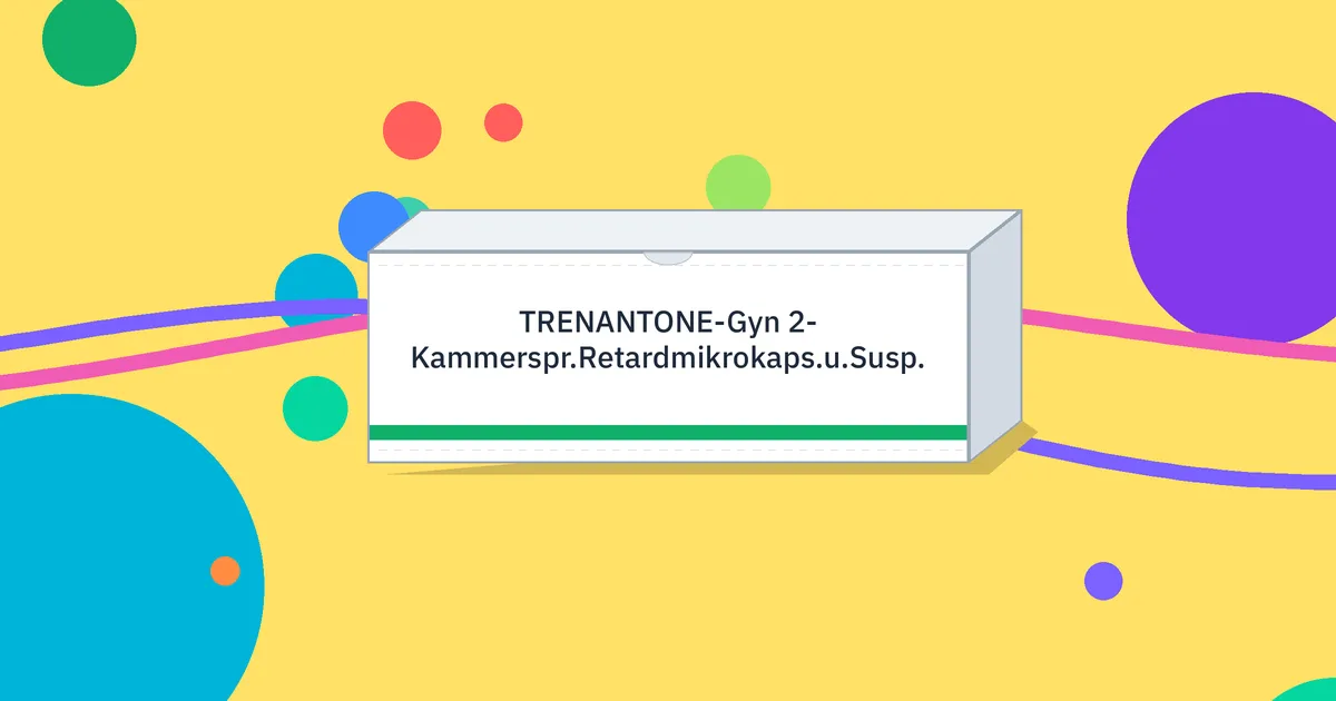 Symbolbild: Packung mit der Aufschrift TRENANTONE-Gyn 2-Kammerspr.Retardmikrokaps.u.Susp. (PZN 00315399) – Verfügbarkeit und Bezug in Apotheken in Frankfurt am Main