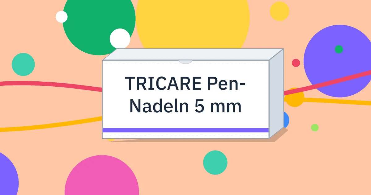 Symbolbild: Packung mit der Aufschrift TRICARE Pen-Nadeln 5 mm (PZN 12773204) – Verfügbarkeit und Bezug in Apotheken in Frankfurt am Main