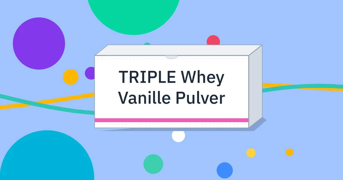 Symbolbild: Packung mit der Aufschrift TRIPLE Whey Vanille Pulver (PZN 10534518) – Verfügbarkeit und Bezug in Apotheken in Frankfurt am Main
