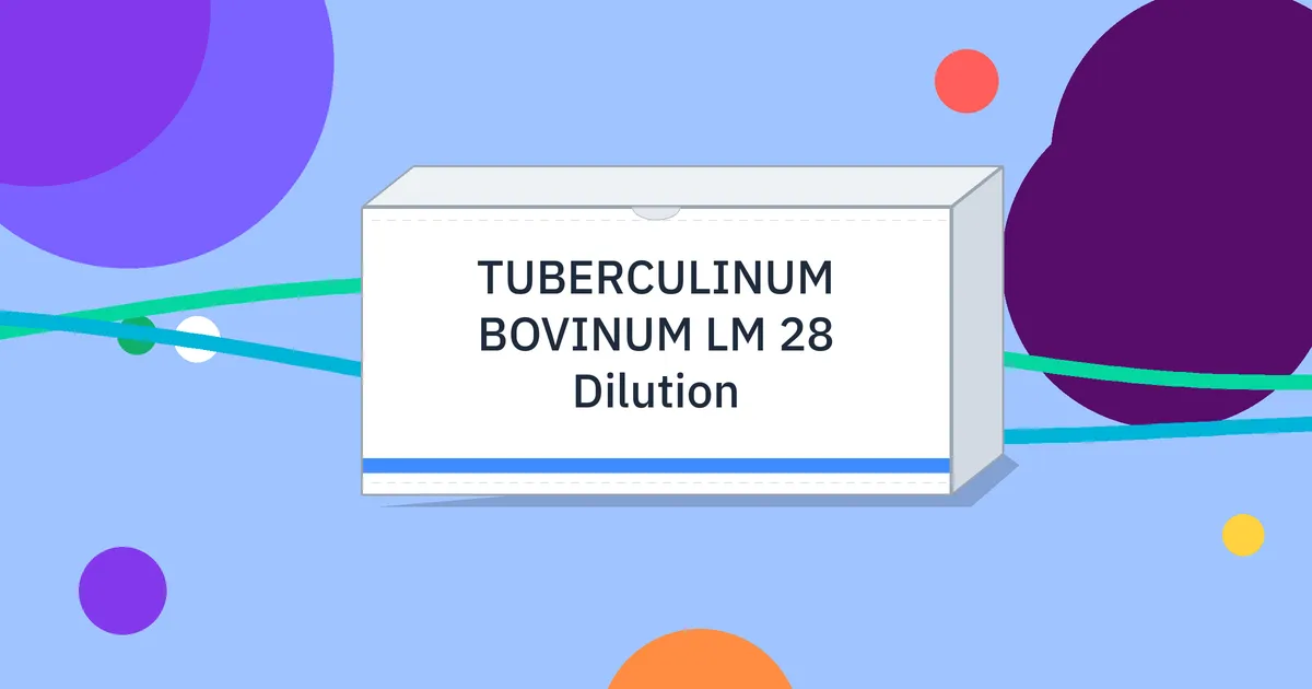 Symbolbild: Packung mit der Aufschrift TUBERCULINUM BOVINUM LM 28 Dilution (PZN 13254096) – Verfügbarkeit und Bezug in Apotheken in Frankfurt am Main