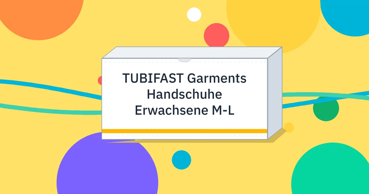 Symbolbild: Packung mit der Aufschrift TUBIFAST Garments Handschuhe Erwachsene M-L (PZN 14414998) – Verfügbarkeit und Bezug in Apotheken in Frankfurt am Main