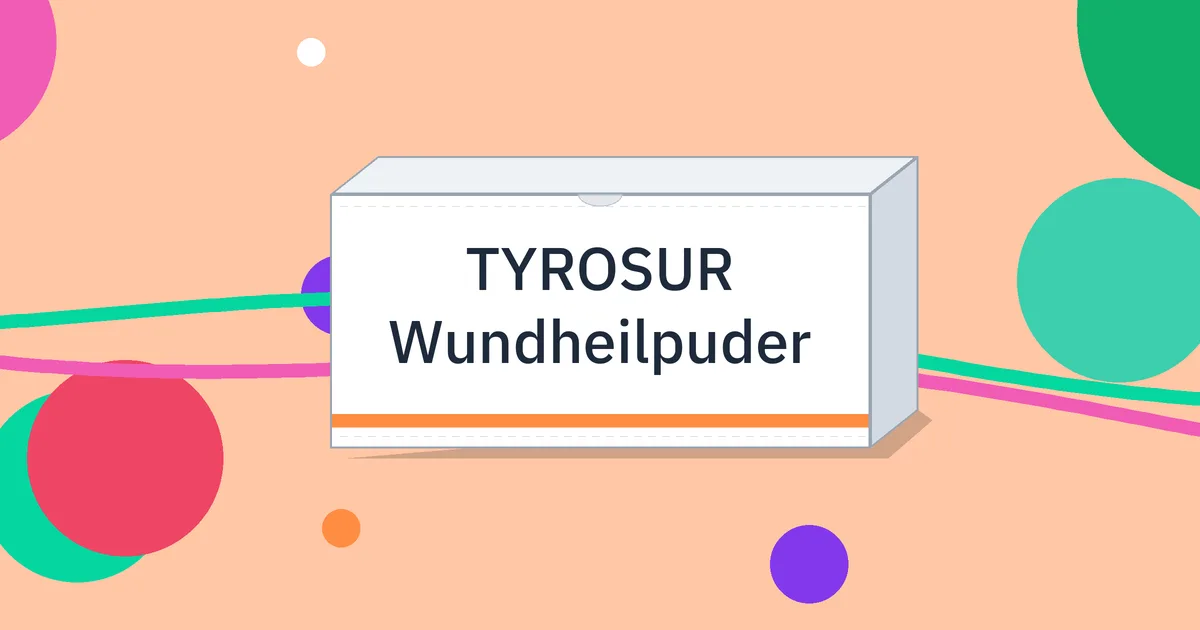 Symbolbild: Packung mit der Aufschrift TYROSUR Wundheilpuder (PZN 12399941) – Verfügbarkeit und Bezug in Apotheken in Frankfurt am Main