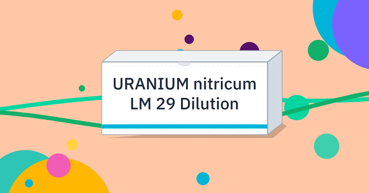 Symbolbild: Packung mit der Aufschrift URANIUM nitricum LM 29 Dilution (PZN 13256474) – Verfügbarkeit und Bezug in Apotheken in Frankfurt am Main