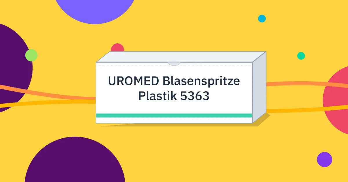 Symbolbild: Packung mit der Aufschrift UROMED Blasenspritze Plastik 5363 (PZN 04743703) – Verfügbarkeit und Bezug in Apotheken in Frankfurt am Main