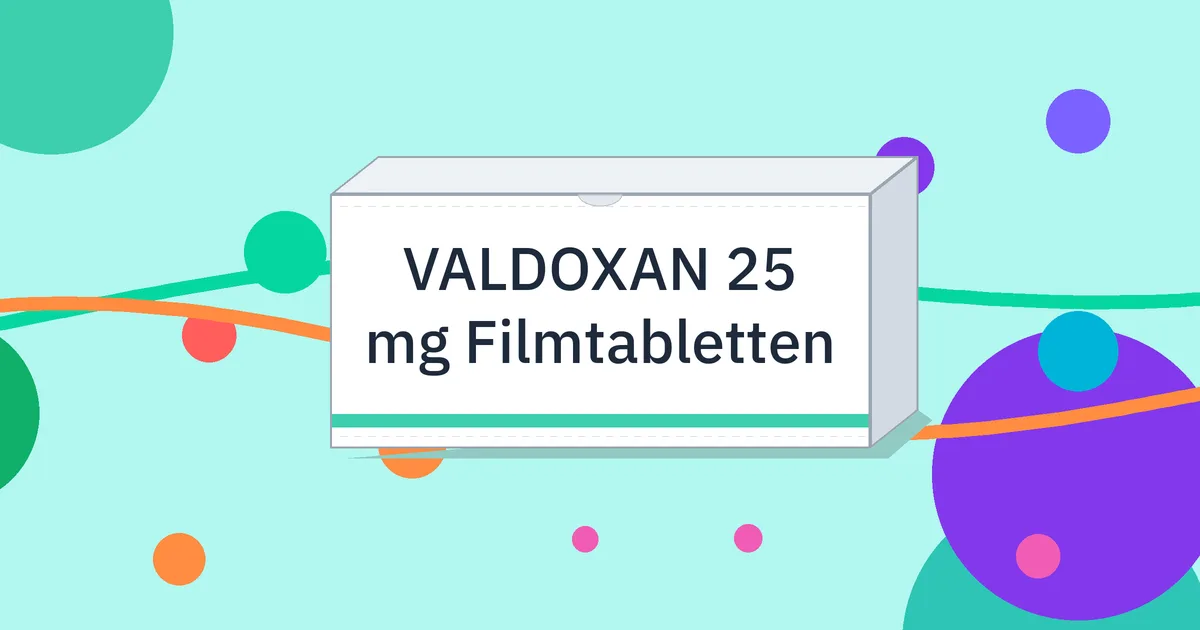 Symbolbild: Packung mit der Aufschrift VALDOXAN 25 mg Filmtabletten (PZN 06935192) – Verfügbarkeit und Bezug in Apotheken in Frankfurt am Main