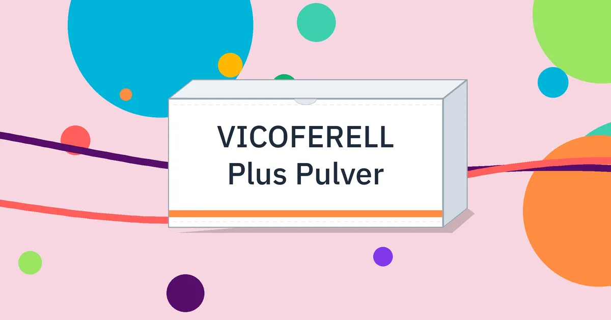 Symbolbild: Packung mit der Aufschrift VICOFERELL Plus Pulver (PZN 15205417) – Verfügbarkeit und Bezug in Apotheken in Frankfurt am Main