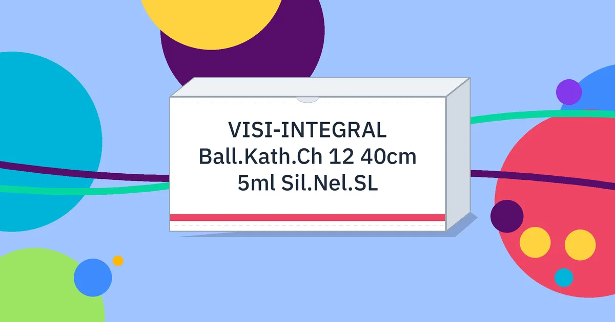 Symbolbild: Packung mit der Aufschrift VISI-INTEGRAL Ball.Kath.Ch 12 40cm 5ml Sil.Nel.SL (PZN 18305800) – Verfügbarkeit und Bezug in Apotheken in Frankfurt am Main