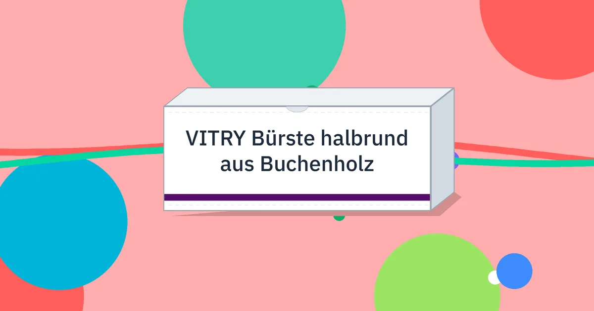 Symbolbild: Packung mit der Aufschrift VITRY Bürste halbrund aus Buchenholz (PZN 11508813) – Verfügbarkeit und Bezug in Apotheken in Frankfurt am Main