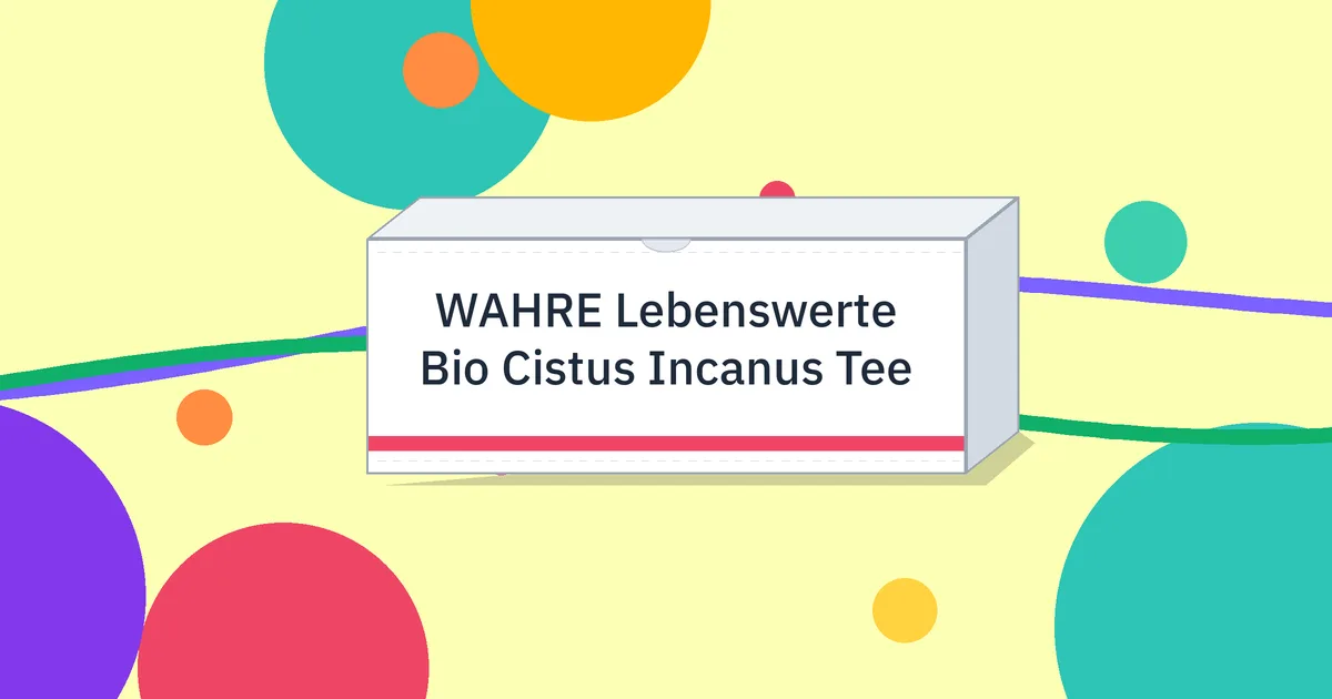 Symbolbild: Packung mit der Aufschrift WAHRE Lebenswerte Bio Cistus Incanus Tee (PZN 20646744) – Verfügbarkeit und Bezug in Apotheken in Frankfurt am Main