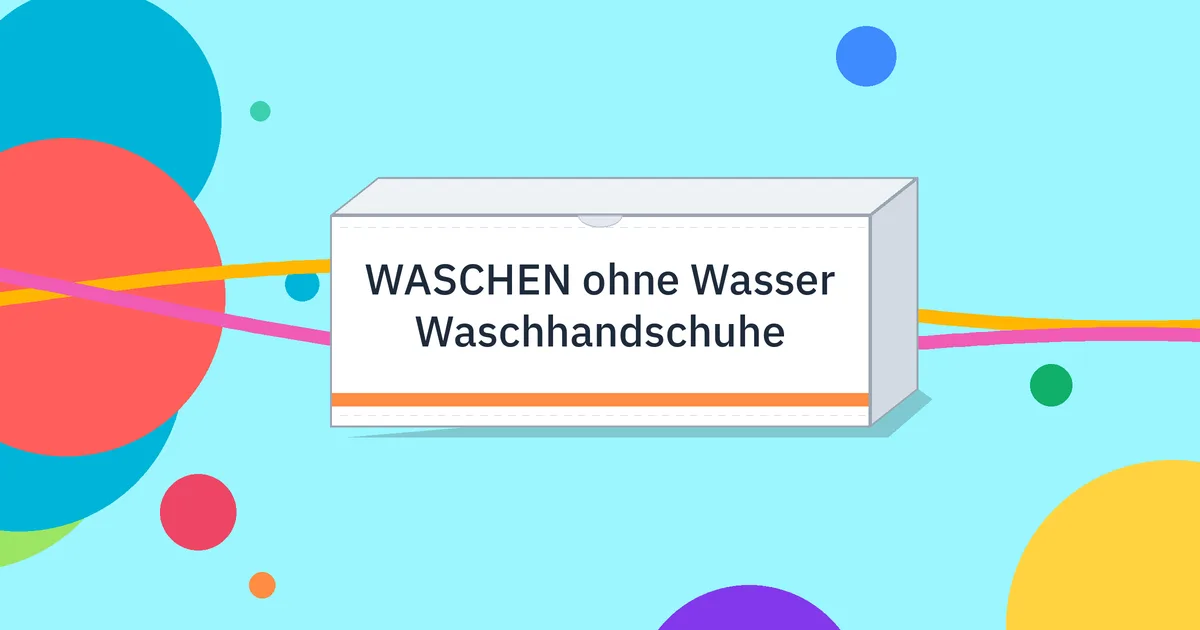 Symbolbild: Packung mit der Aufschrift WASCHEN ohne Wasser Waschhandschuhe (PZN 09337712) – Verfügbarkeit und Bezug in Apotheken in Frankfurt am Main