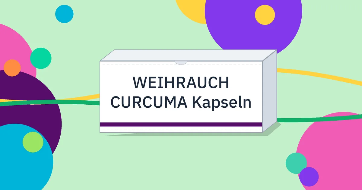 Symbolbild: Packung mit der Aufschrift WEIHRAUCH CURCUMA Kapseln (PZN 10065058) – Verfügbarkeit und Bezug in Apotheken in Frankfurt am Main