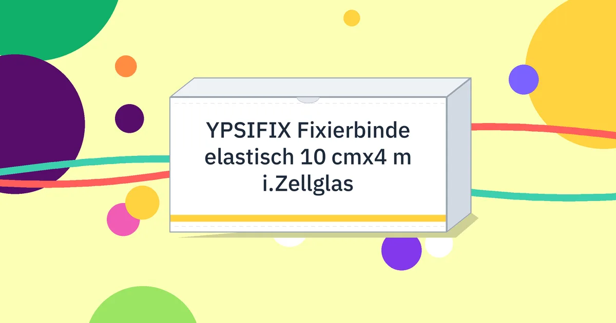Symbolbild: Packung mit der Aufschrift YPSIFIX Fixierbinde elastisch 10 cmx4 m i.Zellglas (PZN 12603347) – Verfügbarkeit und Bezug in Apotheken in Frankfurt am Main