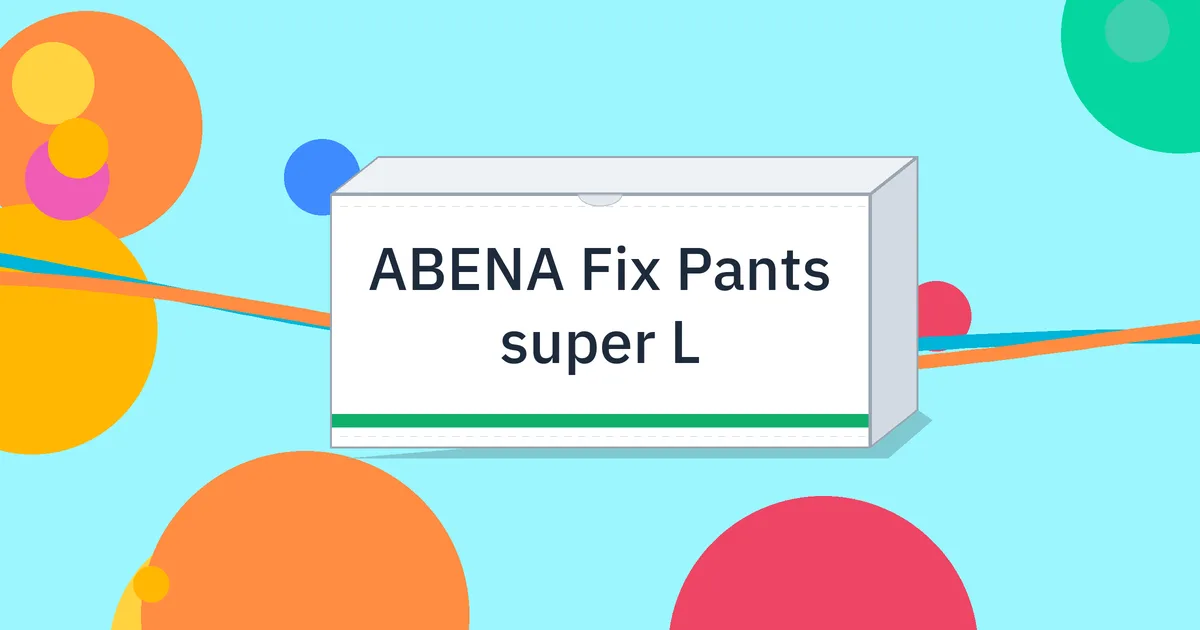 Symbolbild: Packung mit der Aufschrift ABENA Fix Pants super L (PZN 18161695) – Verfügbarkeit und Bezug in Apotheken in Frankfurt am Main