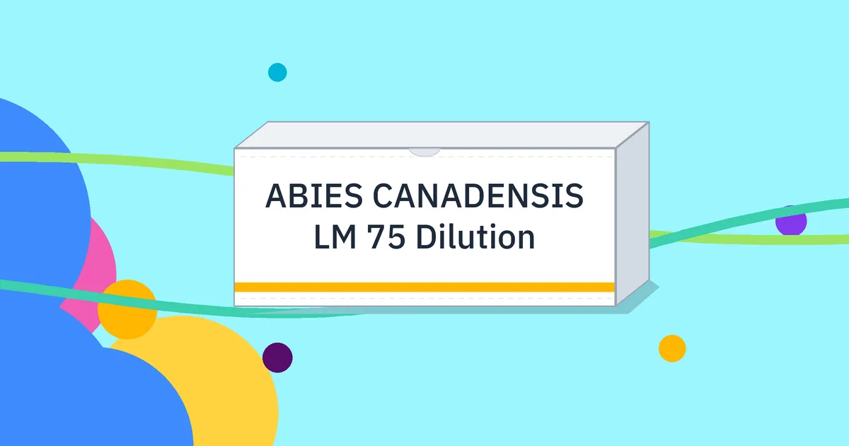 Symbolbild: Packung mit der Aufschrift ABIES CANADENSIS LM 75 Dilution (PZN 13260010) – Verfügbarkeit und Bezug in Apotheken in Frankfurt am Main