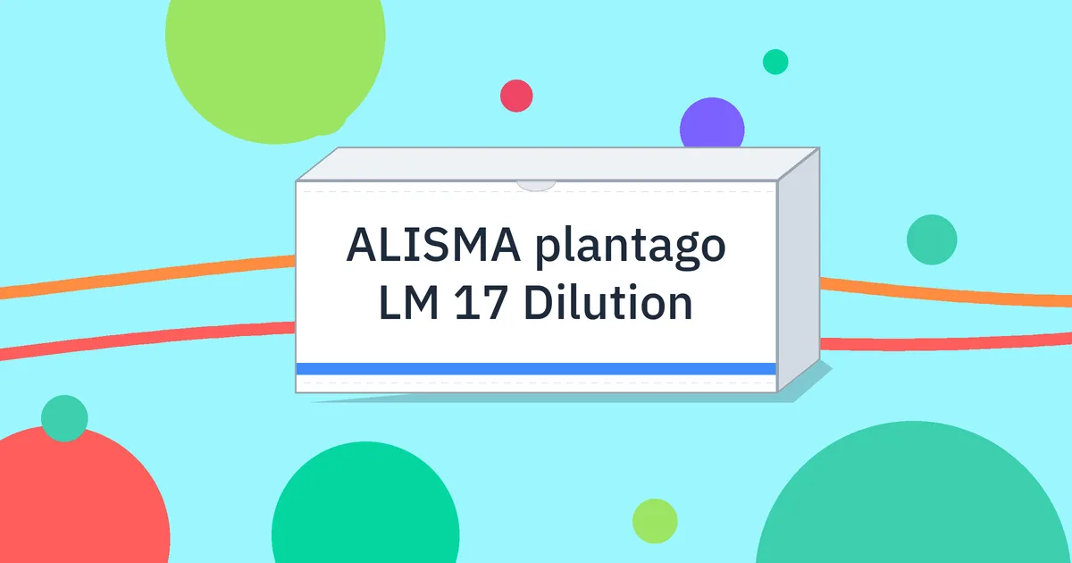 Symbolbild: Packung mit der Aufschrift ALISMA plantago LM 17 Dilution (PZN 13310676) – Verfügbarkeit und Bezug in Apotheken in Frankfurt am Main