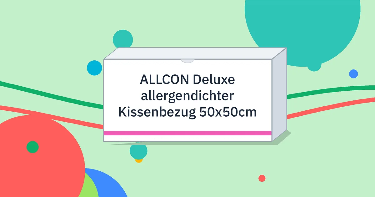 Symbolbild: Packung mit der Aufschrift ALLCON Deluxe allergendichter Kissenbezug 50x50cm (PZN 18760645) – Verfügbarkeit und Bezug in Apotheken in Frankfurt am Main
