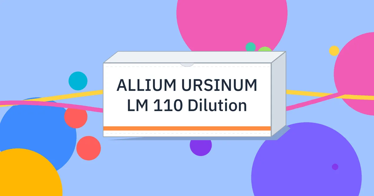 Symbolbild: Packung mit der Aufschrift ALLIUM URSINUM LM 110 Dilution (PZN 12757375) – Verfügbarkeit und Bezug in Apotheken in Frankfurt am Main