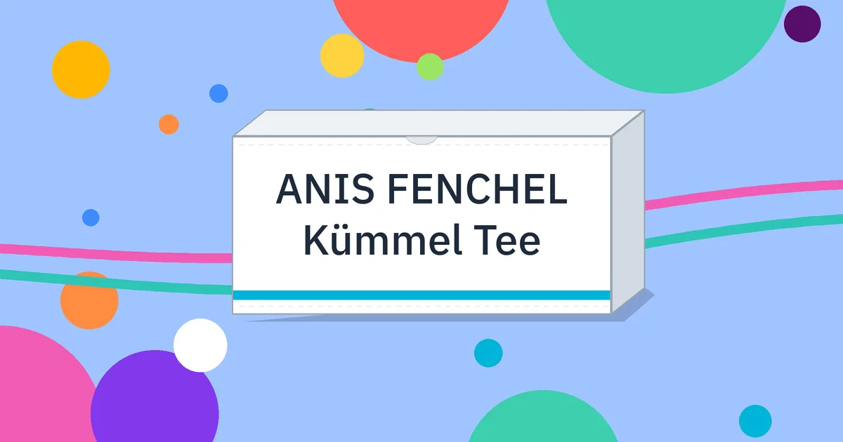 Symbolbild: Packung mit der Aufschrift ANIS FENCHEL Kümmel Tee (PZN 00429683) – Verfügbarkeit und Bezug in Apotheken in Frankfurt am Main