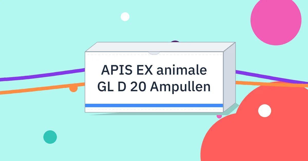 Symbolbild: Packung mit der Aufschrift APIS EX animale GL D 20 Ampullen (PZN 03353265) – Verfügbarkeit und Bezug in Apotheken in Frankfurt am Main