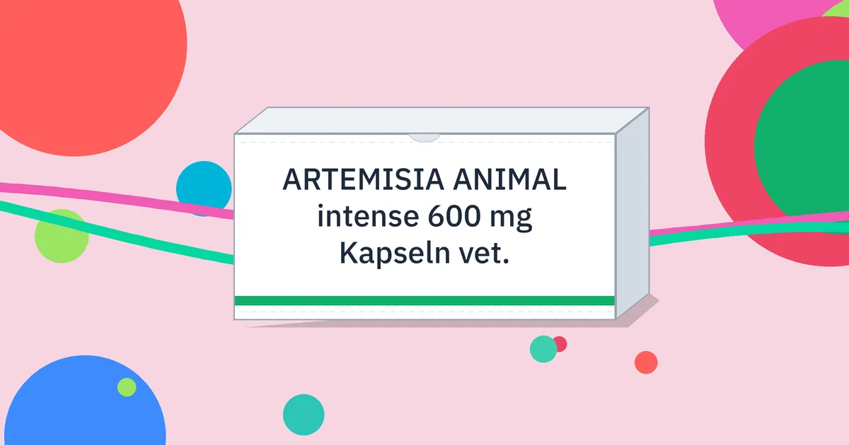 Symbolbild: Packung mit der Aufschrift ARTEMISIA ANIMAL intense 600 mg Kapseln vet. (PZN 18466704) – Verfügbarkeit und Bezug in Apotheken in Frankfurt am Main