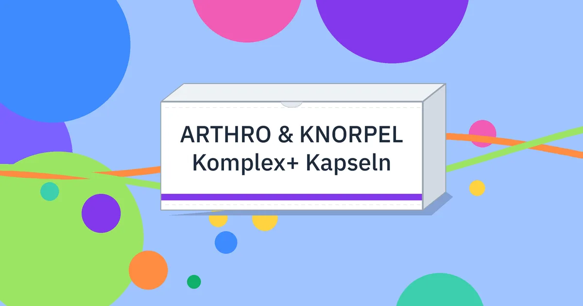 Symbolbild: Packung mit der Aufschrift ARTHRO & KNORPEL Komplex+ Kapseln (PZN 20700917) – Verfügbarkeit und Bezug in Apotheken in Frankfurt am Main