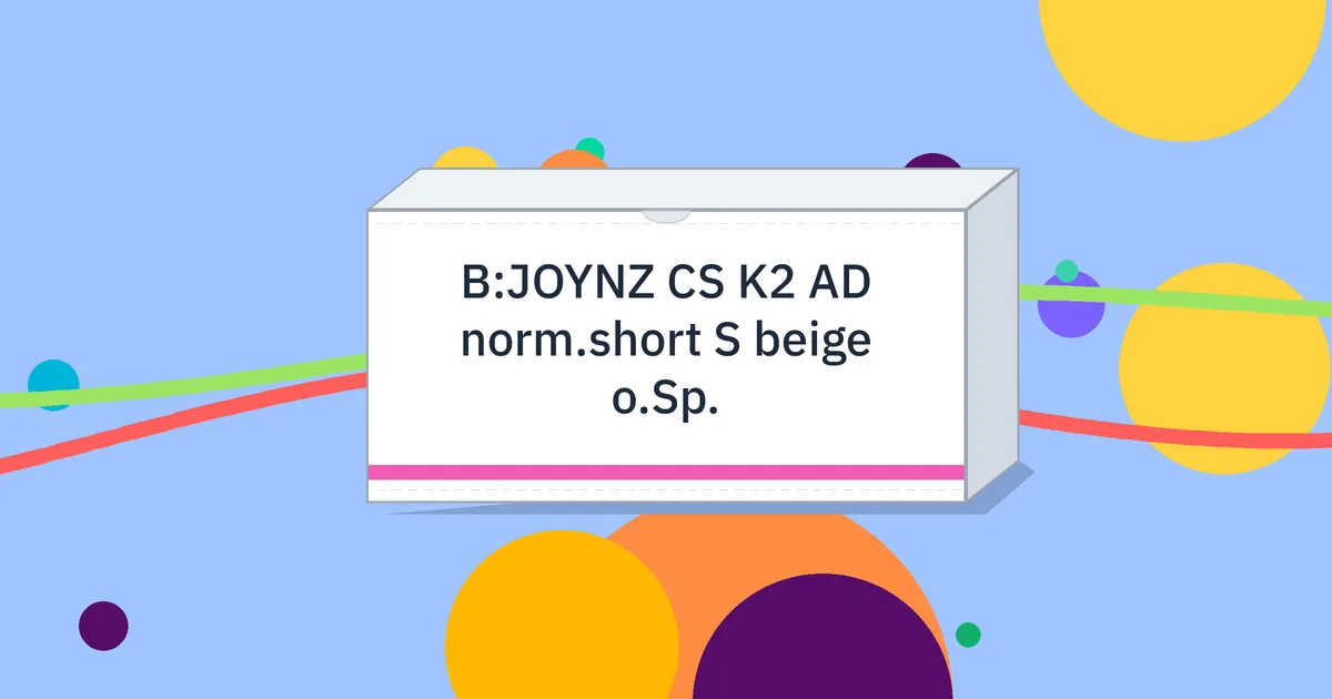 Symbolbild: Packung mit der Aufschrift B:JOYNZ CS K2 AD norm.short S beige o.Sp. (PZN 20528909) – Verfügbarkeit und Bezug in Apotheken in Frankfurt am Main
