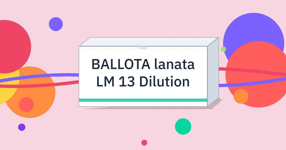 Symbolbild: Packung mit der Aufschrift BALLOTA lanata LM 13 Dilution (PZN 13373961) – Verfügbarkeit und Bezug in Apotheken in Frankfurt am Main