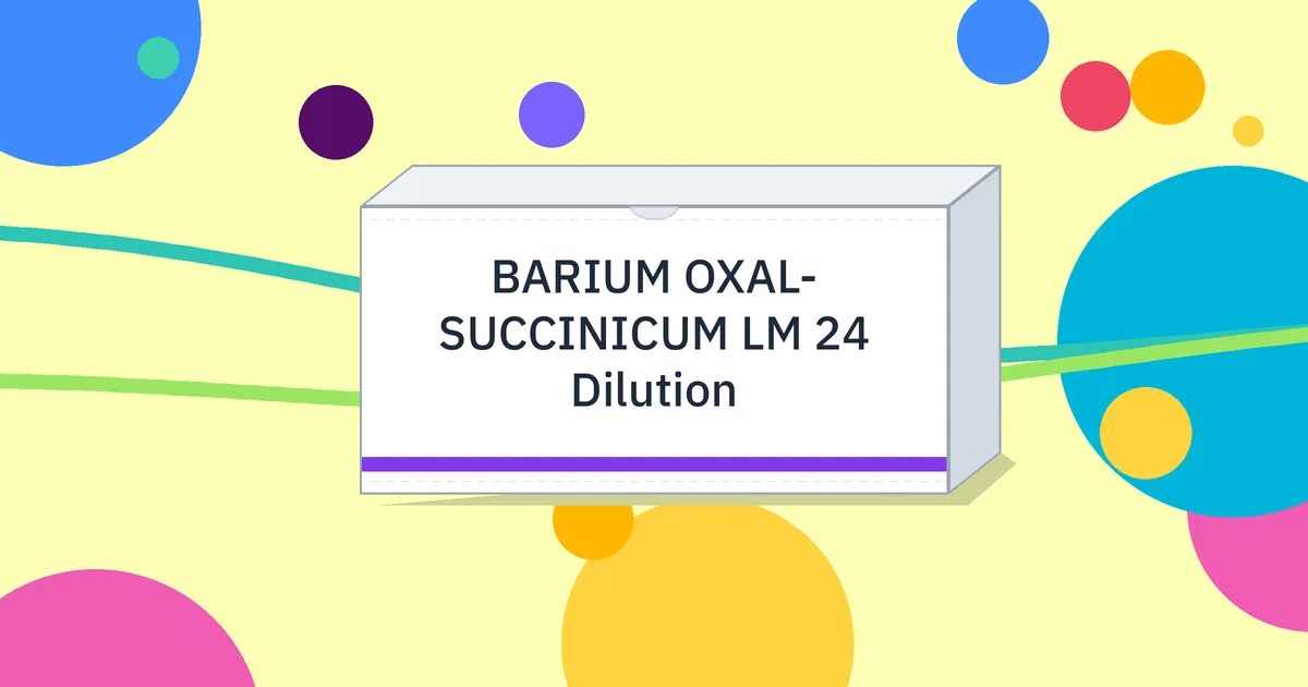 Symbolbild: Packung mit der Aufschrift BARIUM OXAL-SUCCINICUM LM 24 Dilution (PZN 13378728) – Verfügbarkeit und Bezug in Apotheken in Frankfurt am Main