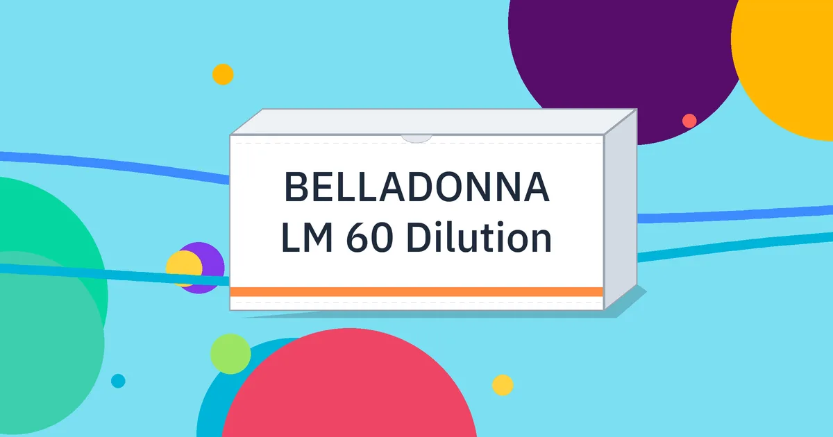 Symbolbild: Packung mit der Aufschrift BELLADONNA LM 60 Dilution (PZN 12791389) – Verfügbarkeit und Bezug in Apotheken in Frankfurt am Main