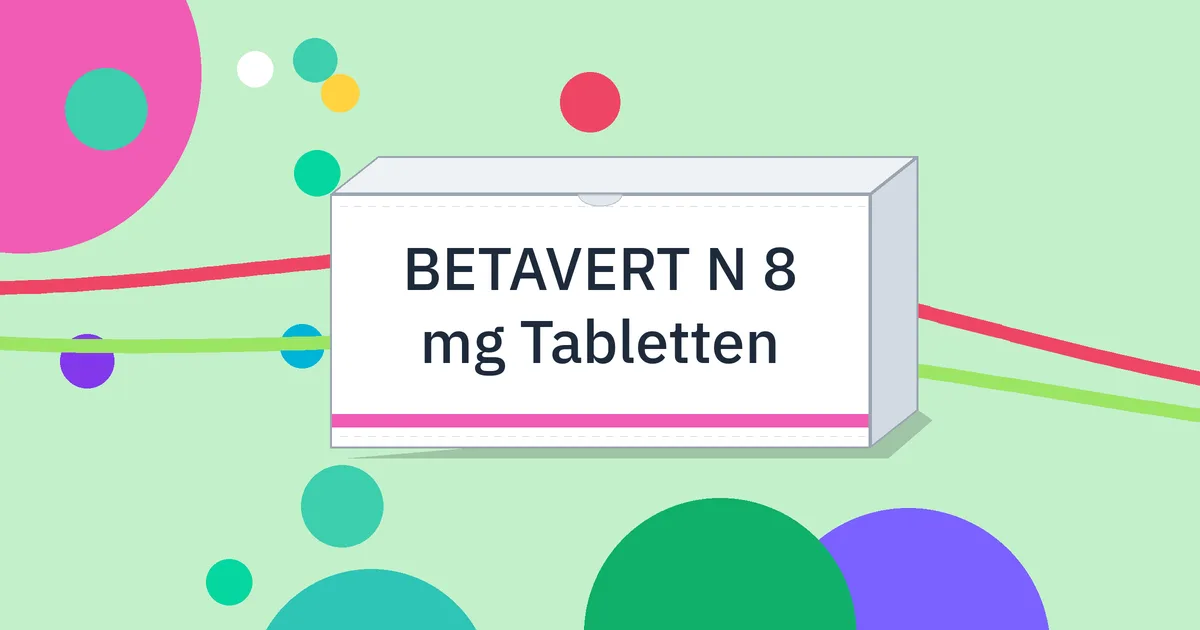 Symbolbild: Packung mit der Aufschrift BETAVERT N 8 mg Tabletten (PZN 06064751) – Verfügbarkeit und Bezug in Apotheken in Frankfurt am Main