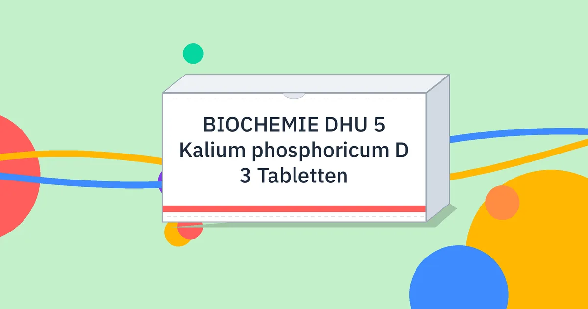 Symbolbild: Packung mit der Aufschrift BIOCHEMIE DHU 5 Kalium phosphoricum D 3 Tabletten (PZN 02580579) – Verfügbarkeit und Bezug in Apotheken in Frankfurt am Main