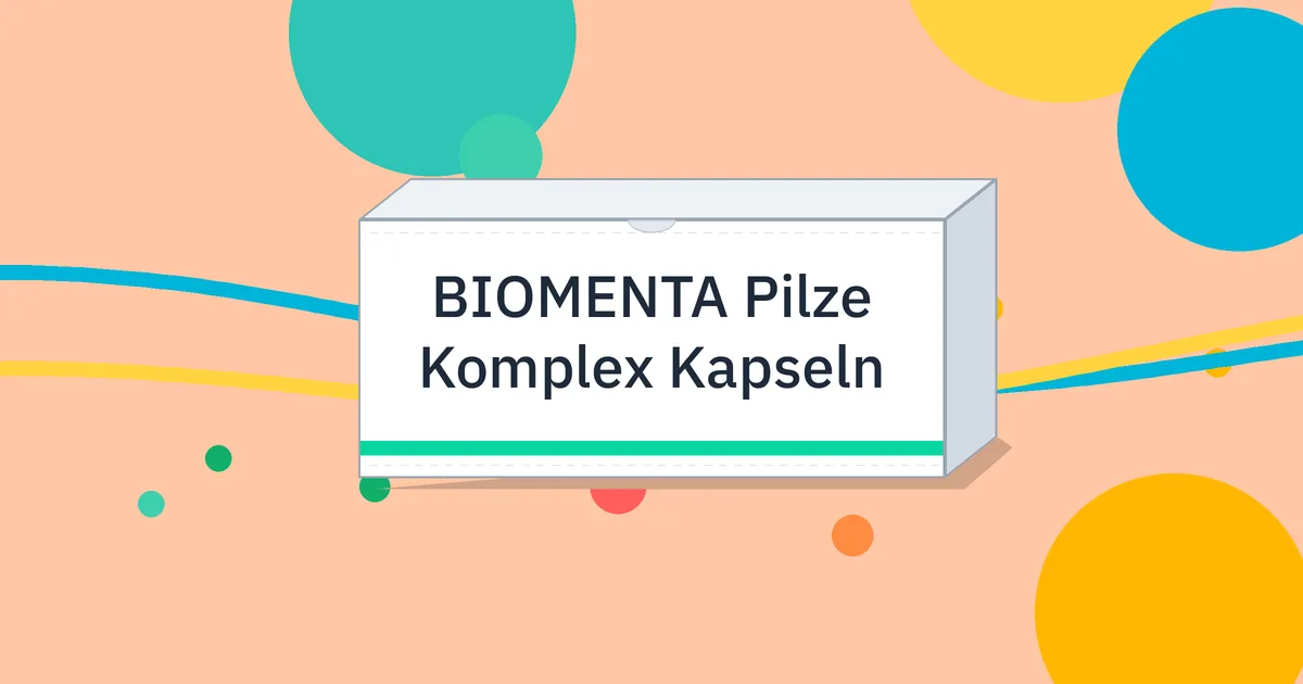 Symbolbild: Packung mit der Aufschrift BIOMENTA Pilze Komplex Kapseln (PZN 20634534) – Verfügbarkeit und Bezug in Apotheken in Frankfurt am Main