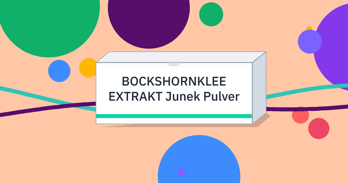 Symbolbild: Packung mit der Aufschrift BOCKSHORNKLEE EXTRAKT Junek Pulver (PZN 11075538) – Verfügbarkeit und Bezug in Apotheken in Frankfurt am Main