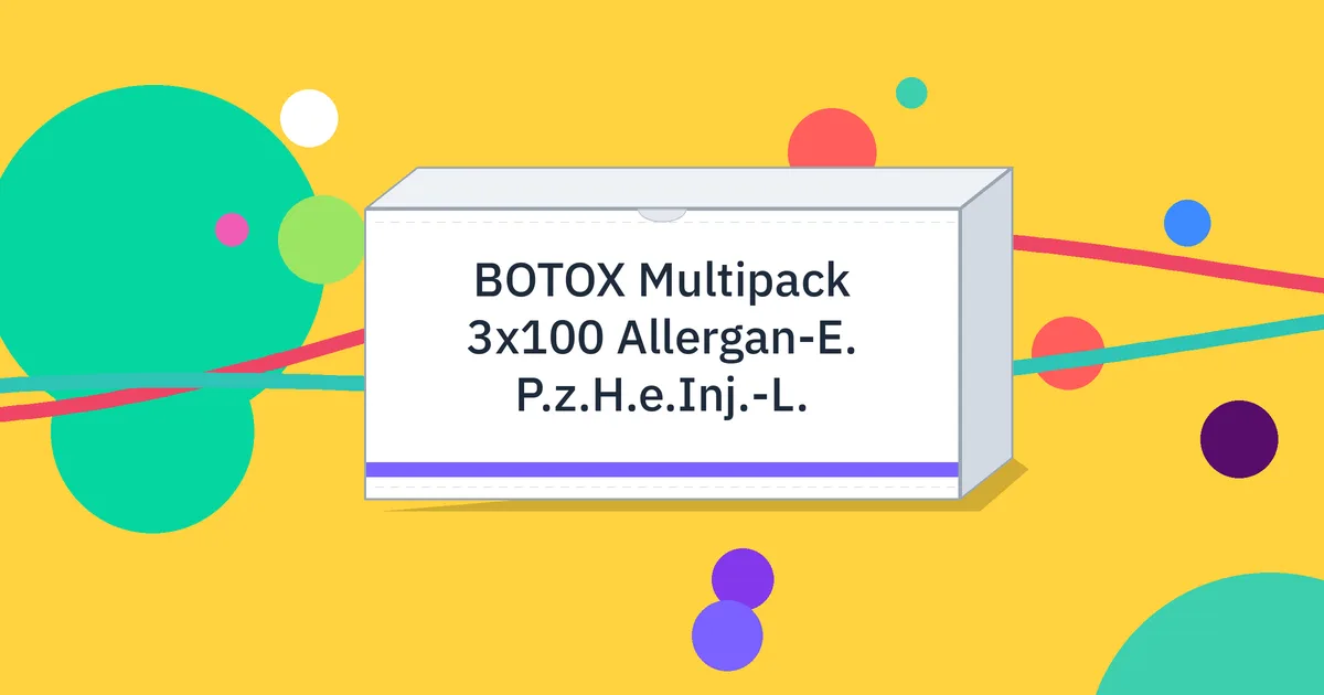 Symbolbild: Packung mit der Aufschrift BOTOX Multipack 3x100 Allergan-E. P.z.H.e.Inj.-L. (PZN 14357266) – Verfügbarkeit und Bezug in Apotheken in Frankfurt am Main