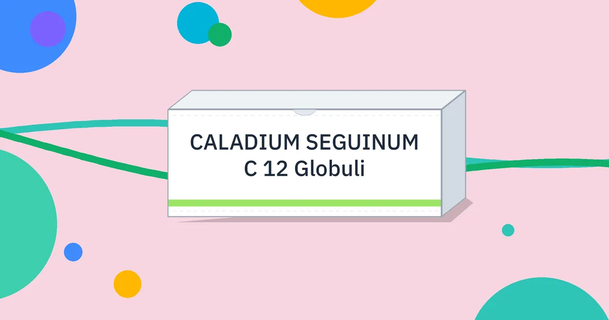 Symbolbild: Packung mit der Aufschrift CALADIUM SEGUINUM C 12 Globuli (PZN 19715813) – Verfügbarkeit und Bezug in Apotheken in Frankfurt am Main