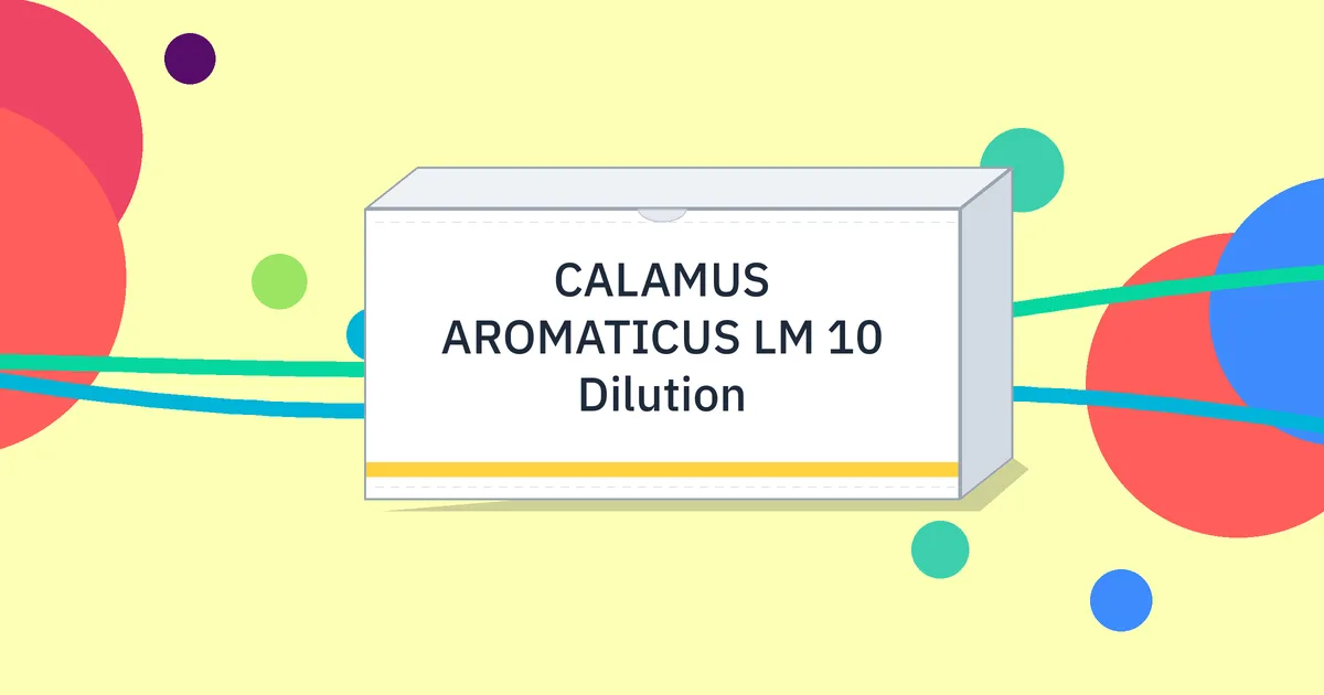Symbolbild: Packung mit der Aufschrift CALAMUS AROMATICUS LM 10 Dilution (PZN 13404615) – Verfügbarkeit und Bezug in Apotheken in Frankfurt am Main