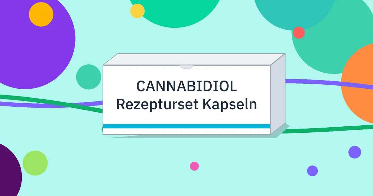 Symbolbild: Packung mit der Aufschrift CANNABIDIOL Rezepturset Kapseln (PZN 17536555) – Verfügbarkeit und Bezug in Apotheken in Frankfurt am Main